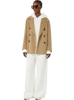 Max Mara Double-breasted Wool Jacket - Beige