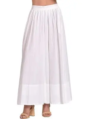 Elan A-line Midi Skirt - White