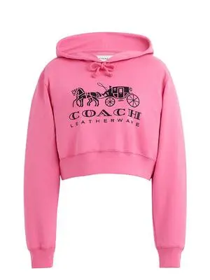 COACH Restored Horse And Carriage Cropped Hoodie - Petunia