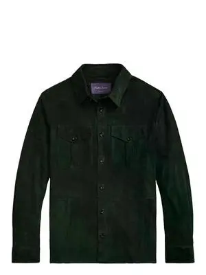 RALPH LAUREN PURPLE LABEL Suede Shirt Jacket