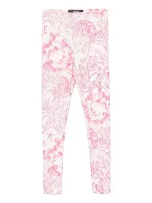 Versace Underwater Barocco-print Leggings - Neutrals
