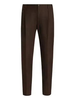 Dolce & Gabbana Linen Trousers - Brown