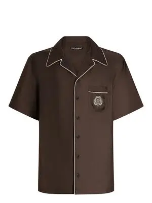 Dolce & Gabbana Hawaii Silk Twill Shirt - Brown