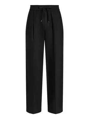 Dolce & Gabbana Linen Jogging Trousers - Black