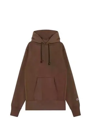Champion Logo-patch Cotton Hoodie - Brown