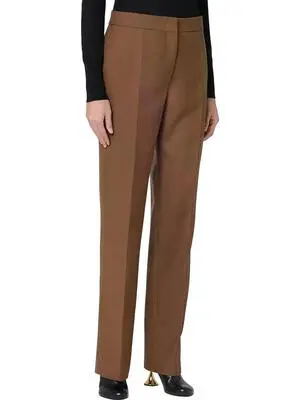 JIL SANDER Wool Trousers - Brown