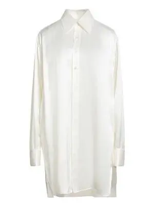 MAISON MARGIELA Long Sleeve Silk Shirt - Off White