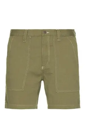 CORRIDOR Bedford Cord Camp Pocket Shorts - Olive