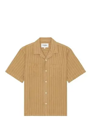 CORRIDOR Boulder Retro Camp Shirt In Brown - Tan