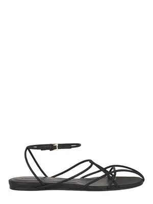 Khaite Loulou Flat Sandal - Black