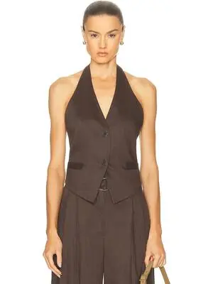 Helmut Lang Halter Vest - Espresso