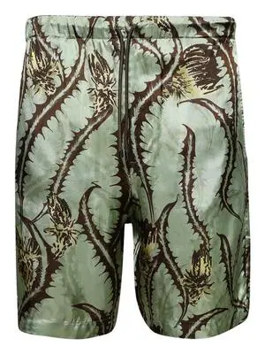 Dries Van Noten Dries Van Noten Piperi Printed Shorts Khaki