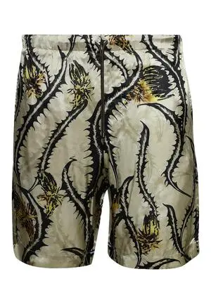 Dries Van Noten Piperi Printed Shorts - Yellow