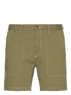 CORRIDOR Bedford Cord Camp Pocket Shorts - Olive