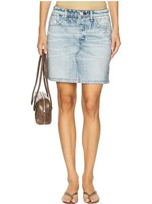 Rag & Bone Miramar Terry Mini Skirt - Meadow Blue