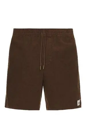 RHYTHM Classic Cord Jam Shorts - Chocolate