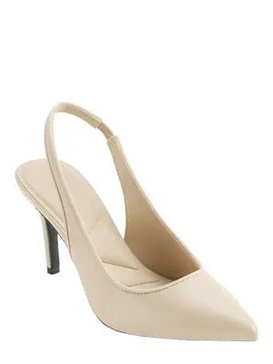 Karl Lagerfeld Paris Rosalyn Pointed Toe Slingback Pumps Dusty Beige