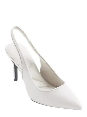 Karl Lagerfeld Paris Rosalyn Pointed Toe Slingback Pumps Soft White