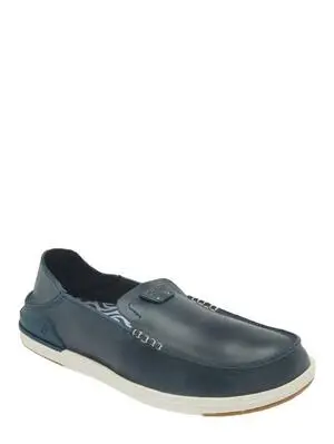 Olukai Kakaha Leather Slip-on Loafer - Lagoon / Lagoon