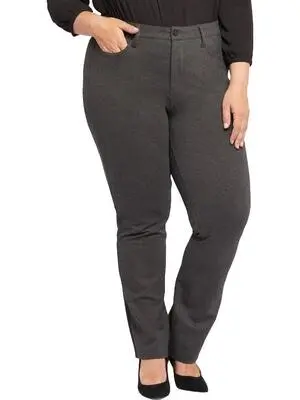 NYDJ Straight Leg Pants - Charcoal Heathered