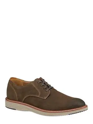 Johnston & Murphy Upton Plain Toe Derby - Dk Brown Nubuck