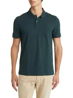 BOSS Pallas Cotton Polo Open Green