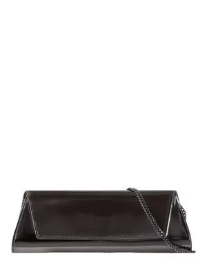 Akris Anouk Patent Leather East/West Clutch Graphite