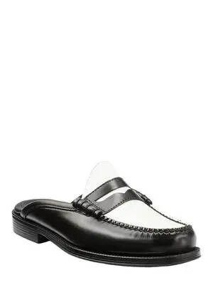 G.H.BASS Winston Easy Weejuns® Loafer Mule - Black White