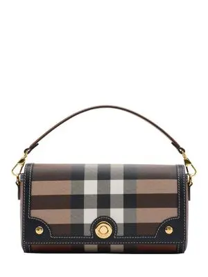 Burberry Top Handle Note Bag - Dark Birch Brown
