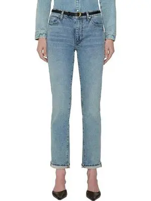 FRAME The Borrowed Mid Rise Boyfriend Jeans Ricochet