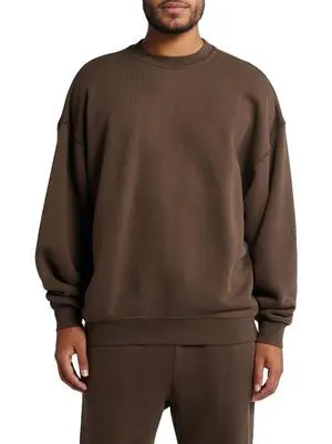 ELWOOD Oversized Crewneck Sweatshirt - Vintage Chocolate