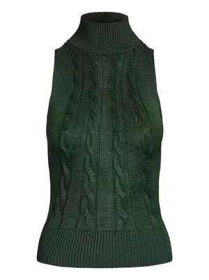 Ralph Lauren Cable-knit Sleeveless Top - Green