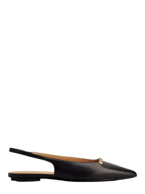 TOD'S Leather Slingback Pumps - Black