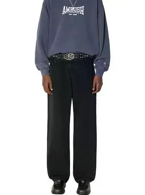 AMBUSH Cotton Wide Leg Jeans - Black