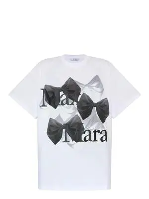 Max Mara Bow-print T-shirt - White