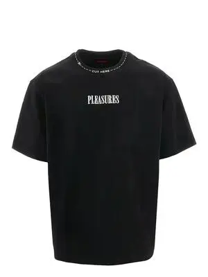 PLEASURES Cut Here T-shirt - Black