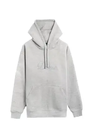 DIME Embroidered Cursive Hoodie - Grey