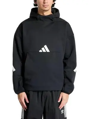 Adidas Logo-print Hoodie - Black