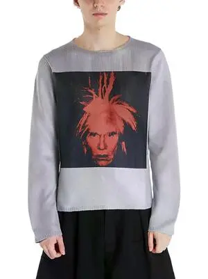 Comme Des Garçons Graphic-print Sweatshirt - Grey