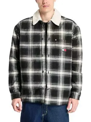 Tommy Hilfiger Checkered Shirt Jacket - Black