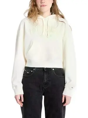 Tommy Hilfiger Cropped Hoodie - Neutrals
