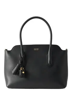 TOM FORD Medium Leather Tote - Black