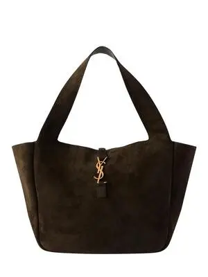 Saint Laurent SAINT LAURENT Le 5 À 7 Bea Suede Tote Green