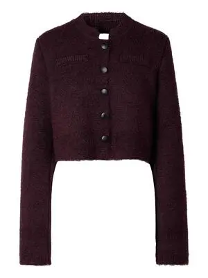 KHAITE Ello Brushed Silk And Cashmere-Blend Cardigan