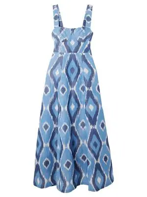 EMPORIO SIRENUSE Azzurra Open-back Maxi Dress - Blue
