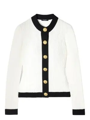 Balmain Knitted Cardigan - White
