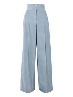 Altuzarra Rudy Wide-leg Cotton-twill Pants - Blue