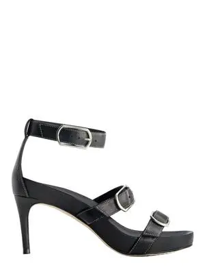 Bernardo 1946 70mm Castel Buckle-strap Sandals - Black