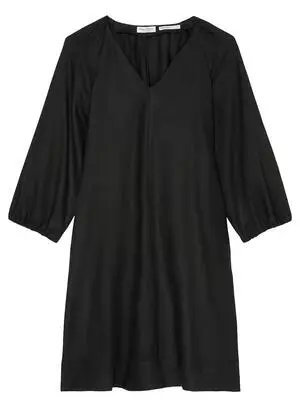 Marc O'polo Puff-sleeve V-neck Dress - Black