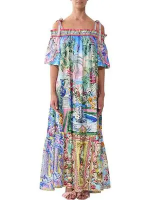 Camilla Off-shoulder Maxi Dress With Straps - Spirit Of Santa Maria
